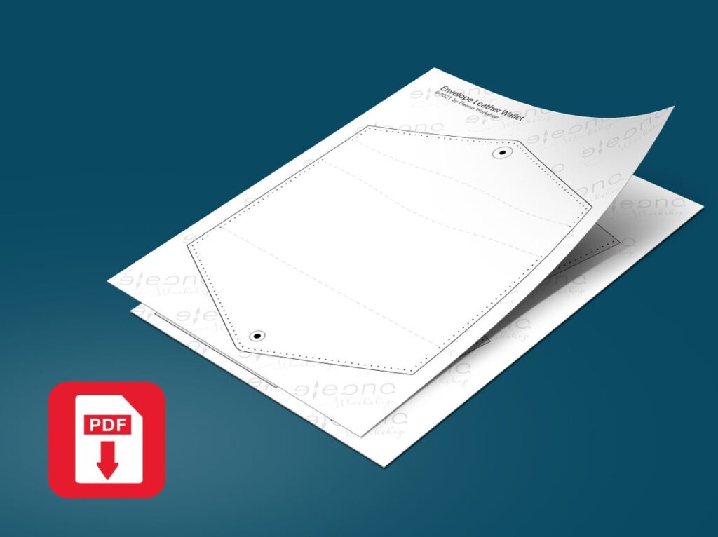 PDF Leather Pattern. Long envelope Wallet Pattern And Video