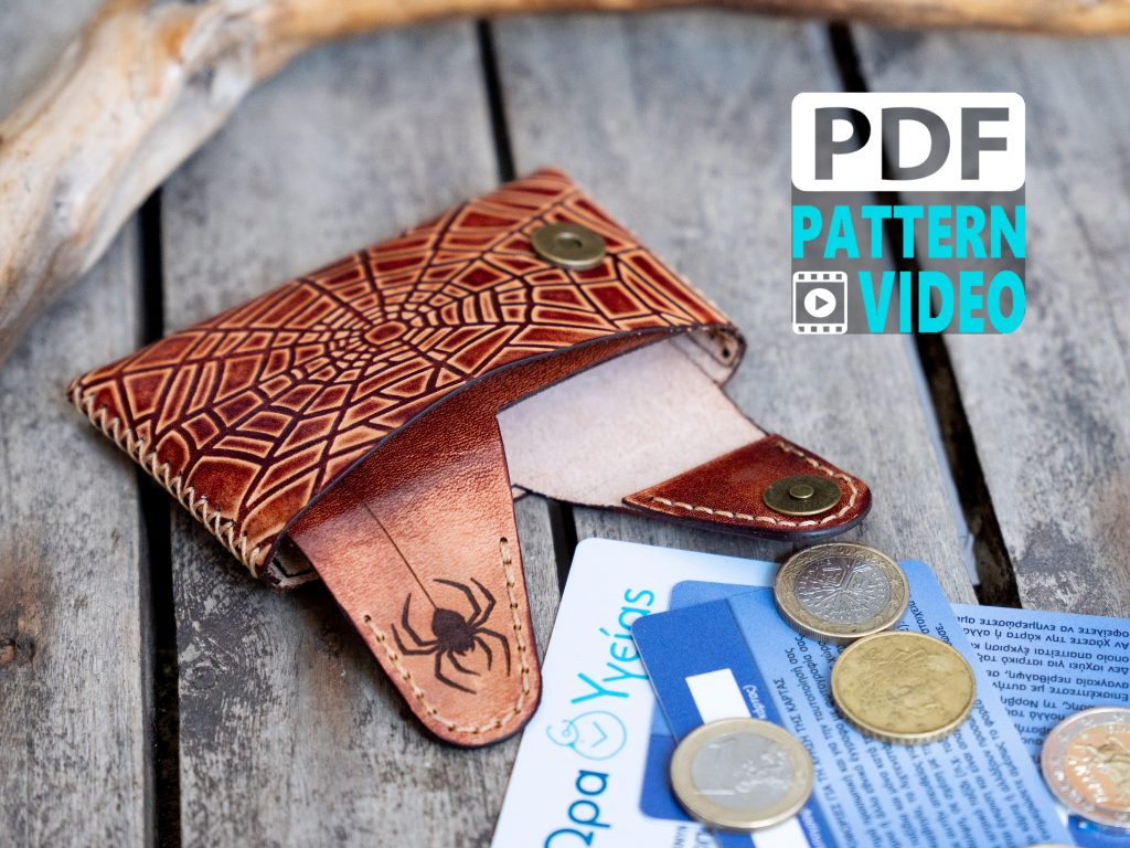 Spider Web Men's Wallet Pattern | PDF Leather Wallet Pattern